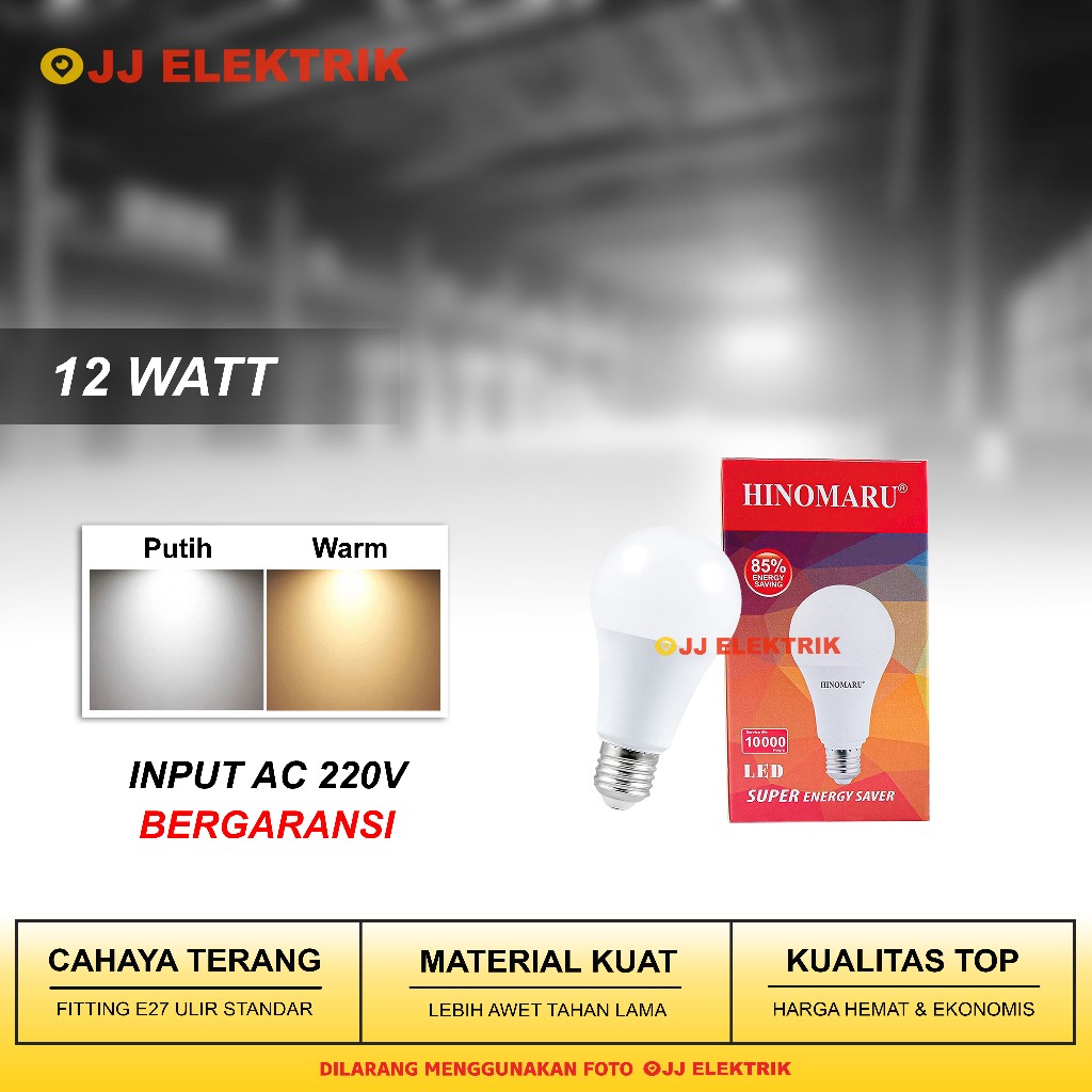 Jual Lampu LED Bohlam SNI 12W Cahaya Putih Dan Warm White Garansi 1 Tahun | Shopee Indonesia