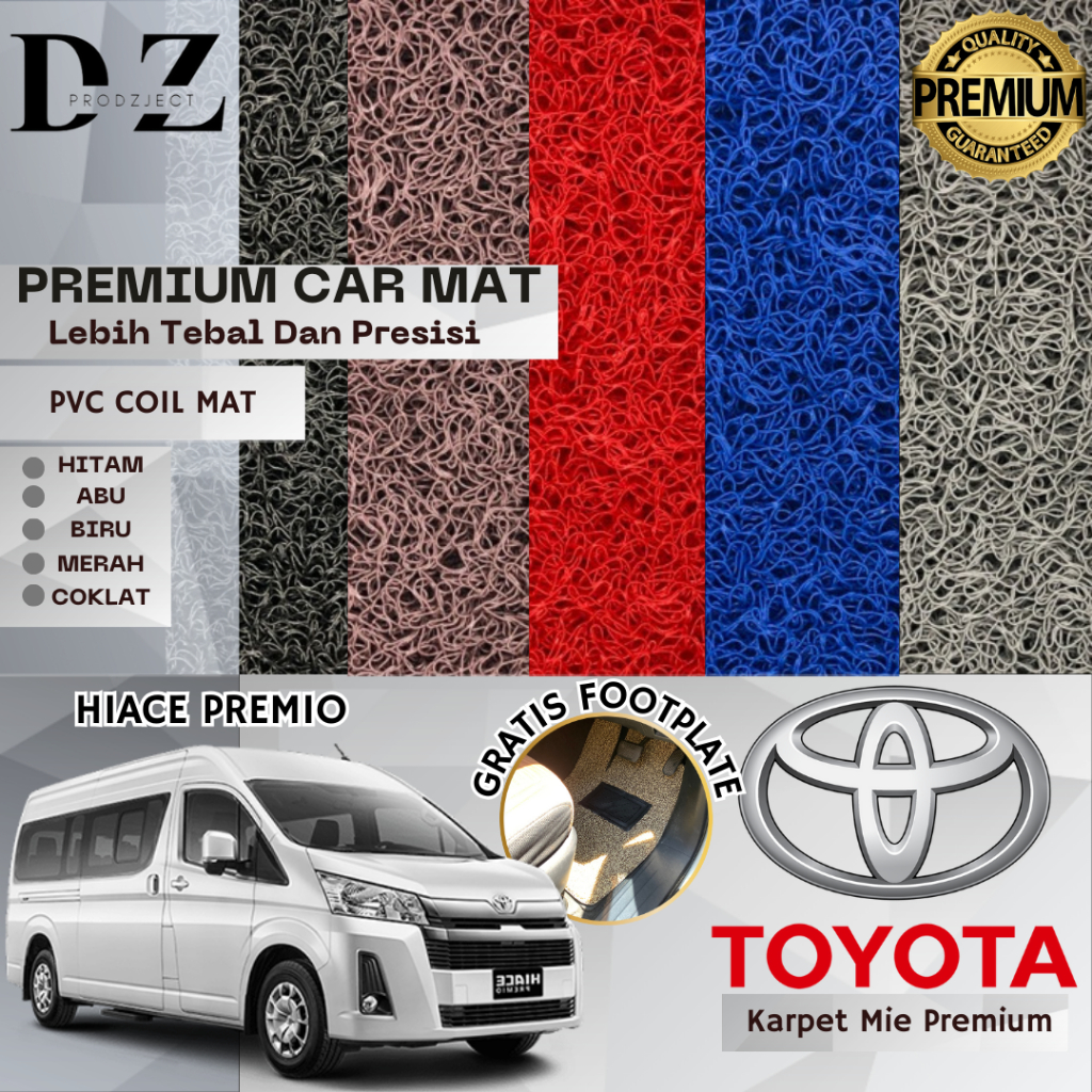 Jual Karpet Mie Mobil Toyota Hiace Premio Coil Mat Bahan Premium ...