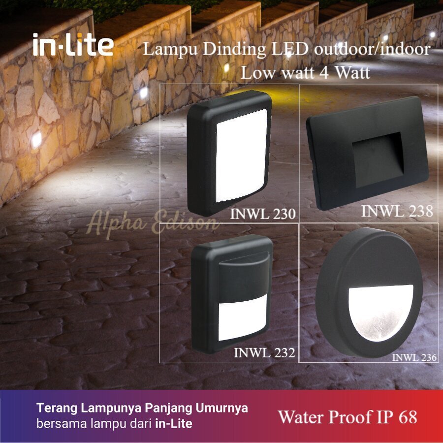 Jual Lampu Tahan Air - InLite INWL Lampu LED Dinding Indoor Outdoor ...