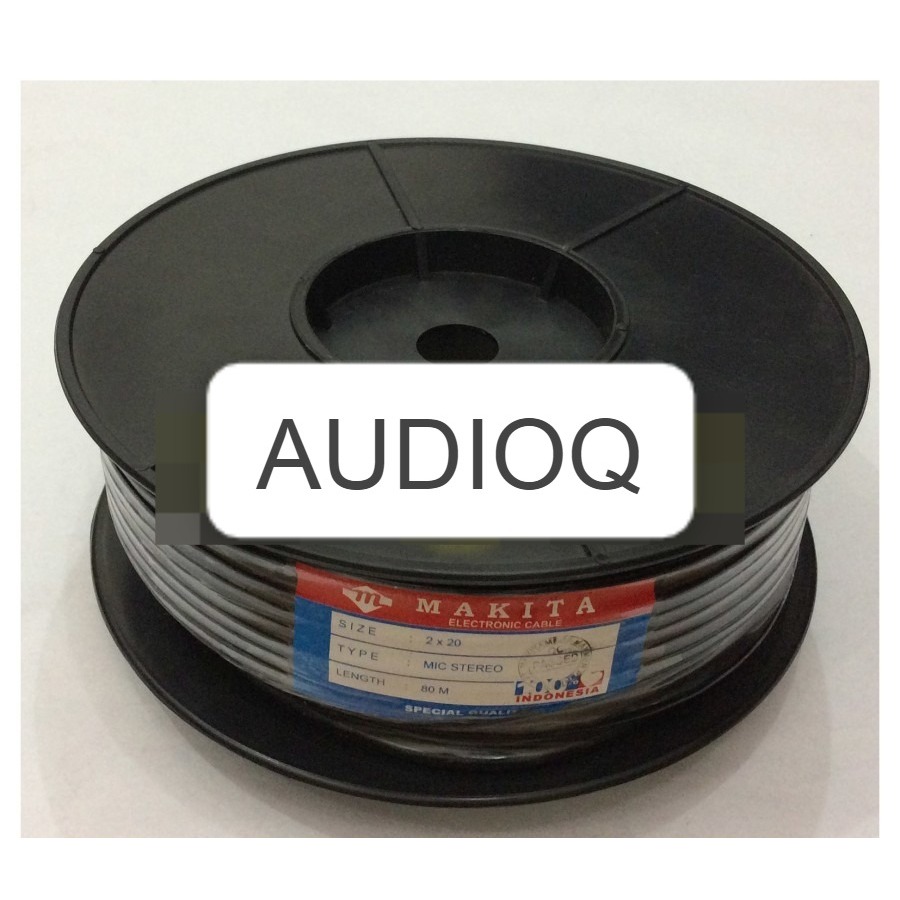 Jual Kabel Audio Mic Stereo Makita ORIGINAL hitam 2x20 2 x 20 per 1 ...