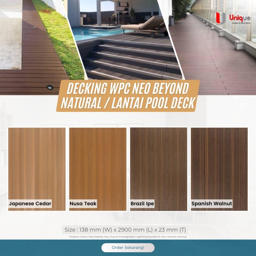 Jual WPC Decking Outdoor ANTI UV Neo Beyond Natural / Decking Kolam ...