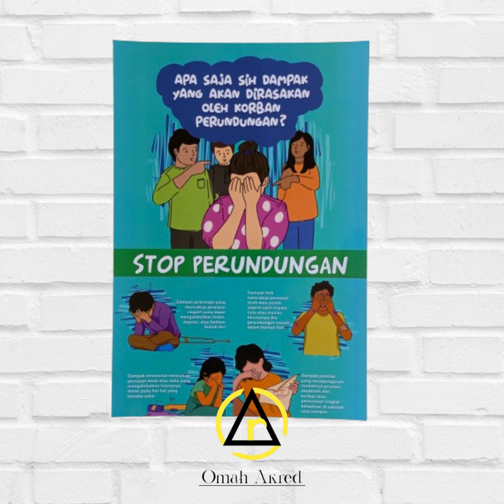 Jual Poster Stop Perundungan - Dampak Perundungan - Poster Sekolah ...