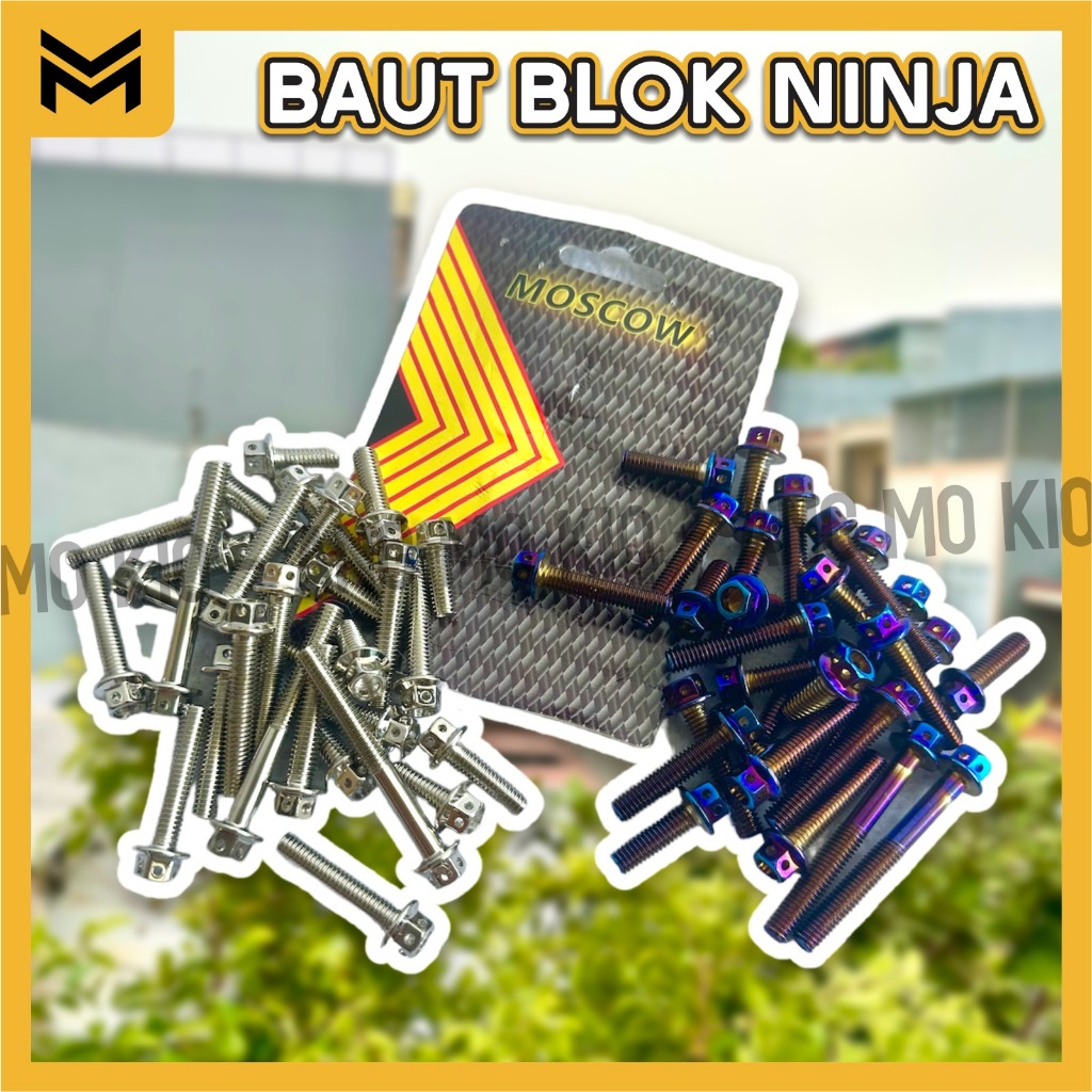 Jual BAUT PROBOLT BLOK MESIN NINJA BIRU 1 SET BAUT CVT NINJA BAUT BLOK MESIN SET 28 BIJI BAUT ...