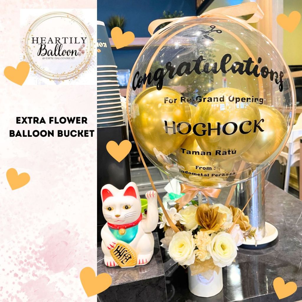 Jual [READY 1HARI JADI] Balon Buket Balloon Bucket Full Flower for ...
