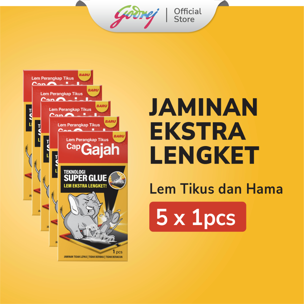 Jual Cap Gajah Lem Perangkap Tikus dan Hama 60gr x5 | Shopee Indonesia