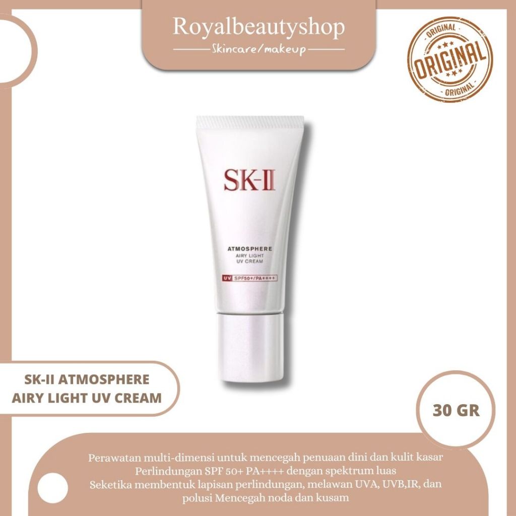 Jual S*K-II ATMOSPHERE AIRY LIGHT UV CREAM SUNSCREEN SPF 50+ | Shopee Indonesia