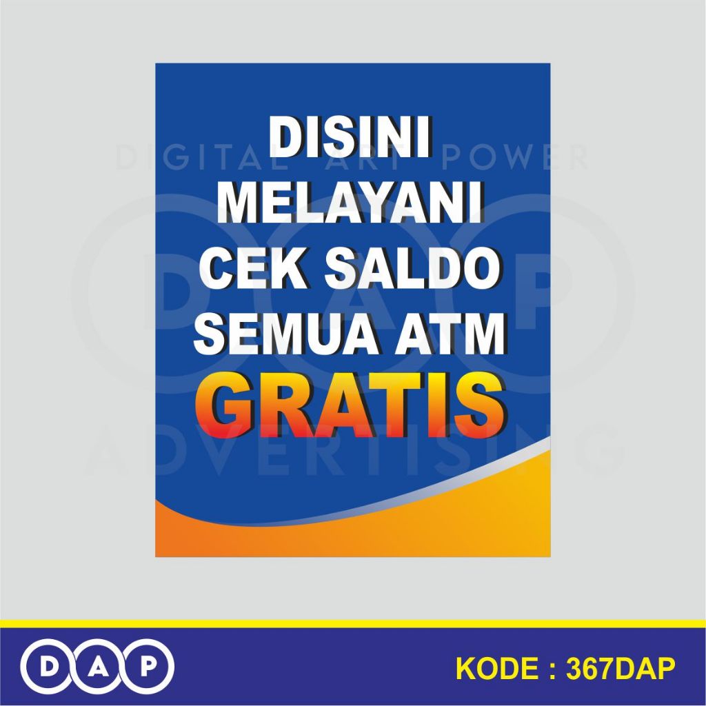 Jual 367 - STIKER CEK SALDO GRATIS - 30 X 40 CM - VYNIL - TERBAIK ...