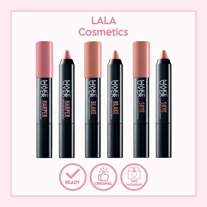 Jual MAKE OVER Color Stick Matte Lip Crayon - Harper Blake Skye ...