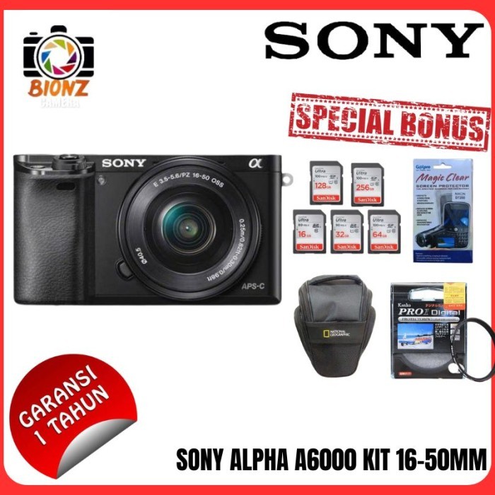 Jual SONY A6000 KIT 16 50MM / SONY A6000 KIT 16-50MM MIRORLESS | Shopee ...