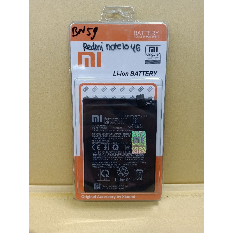 Jual Baterai battery BN59 Redmi note 10 4G Original doubel IC ...