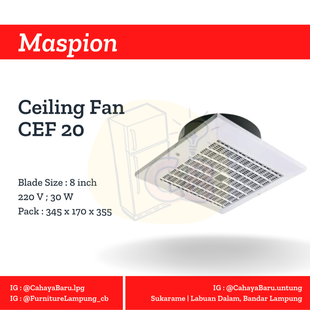 Jual Ceiling Fan CEF 20 (8") | Shopee Indonesia