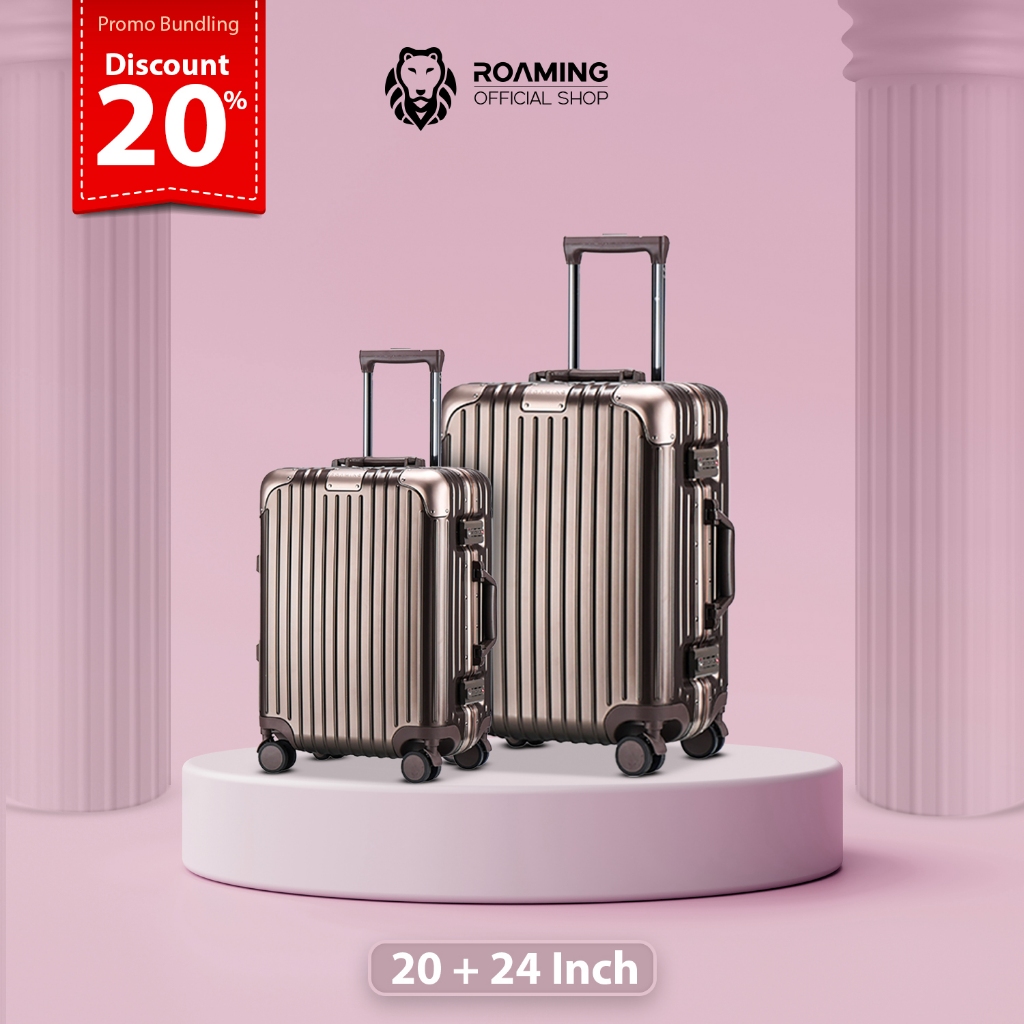Jual [SET] Roaming Koper Kabin & Bagasi R002 Size 20 + 24 Inch | Shopee ...
