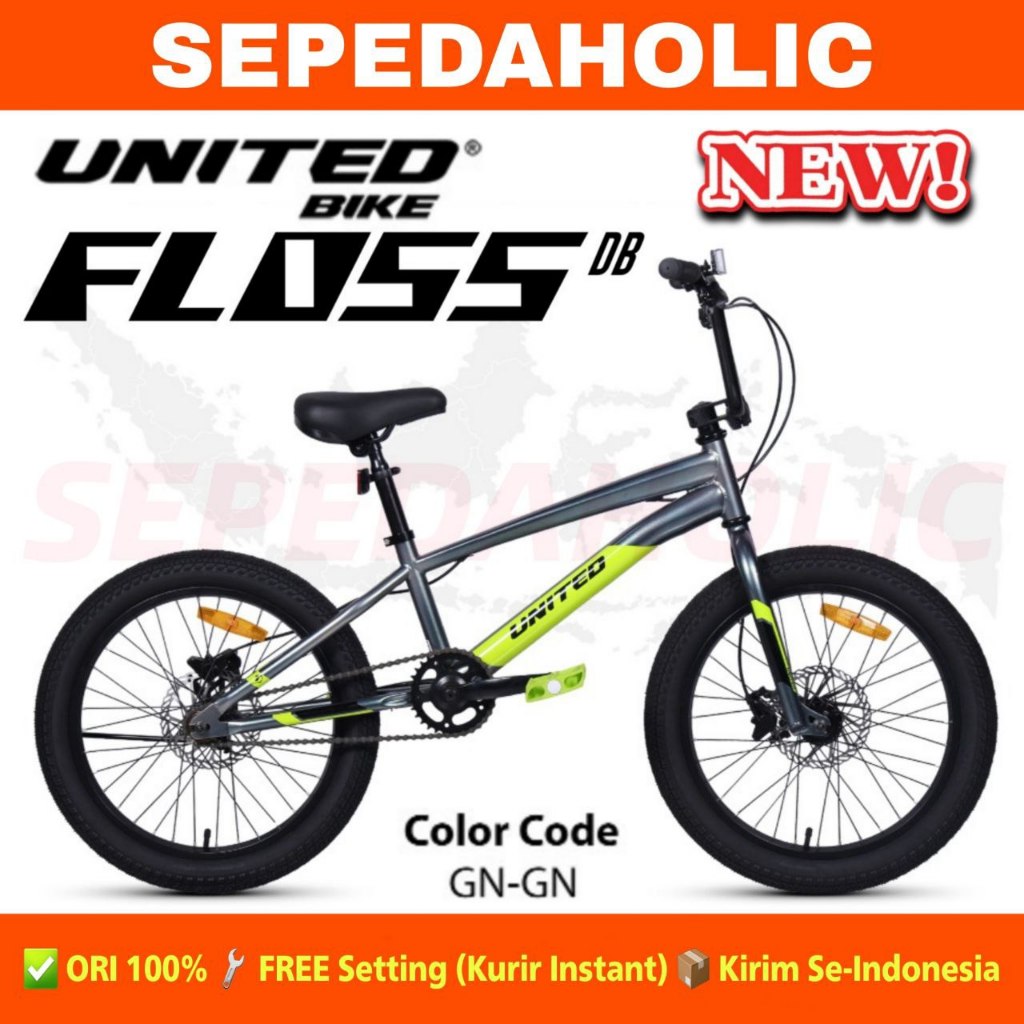Jual Sepeda Anak Laki BMX UNITED FLOSS DB Rem Cakram Hidrolik 20 Inch ...