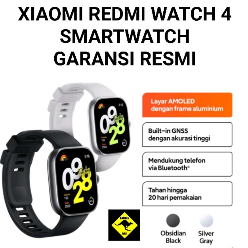 Jual Xiaomi Redmi Watch 4 Smartwatch Amoled Screen Heartrate Sp02 ...