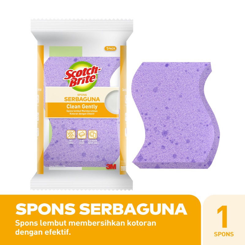 Jual Tchome 3M SCOTCH BRITE Spons Cuci Piring Gentle Clean Spon ...