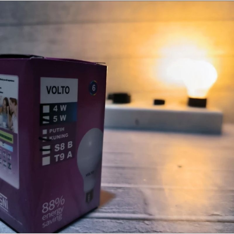 Jual LAMPU LED A BULB 5 WATT CAHAYA KUNING WARM WHITE 3000K SNI VOLTO ...