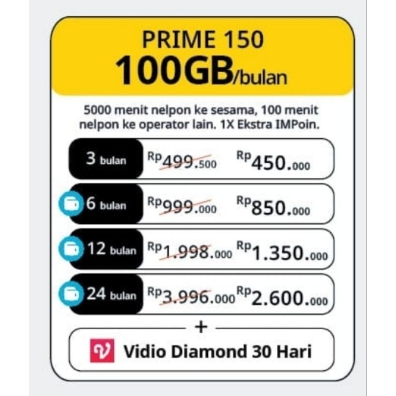 Jual B PRIME 150 / 3bln (100gb / Bln) | Shopee Indonesia
