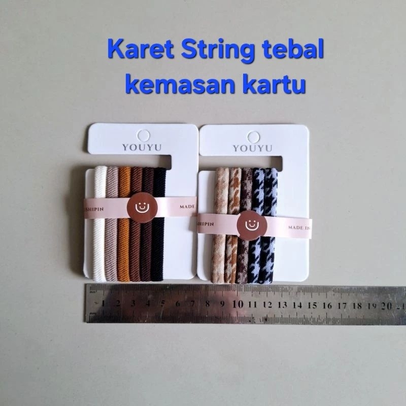 Jual karet rambut kemasan kartu [ Tebal] | Shopee Indonesia