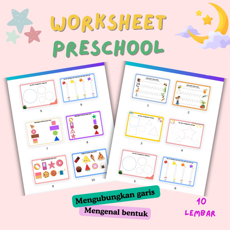 Jual WORKSHEET PRESCHOOL WORKSHEET PERTAMAKU 2-3th WIPE AND CLEAN 10 ...