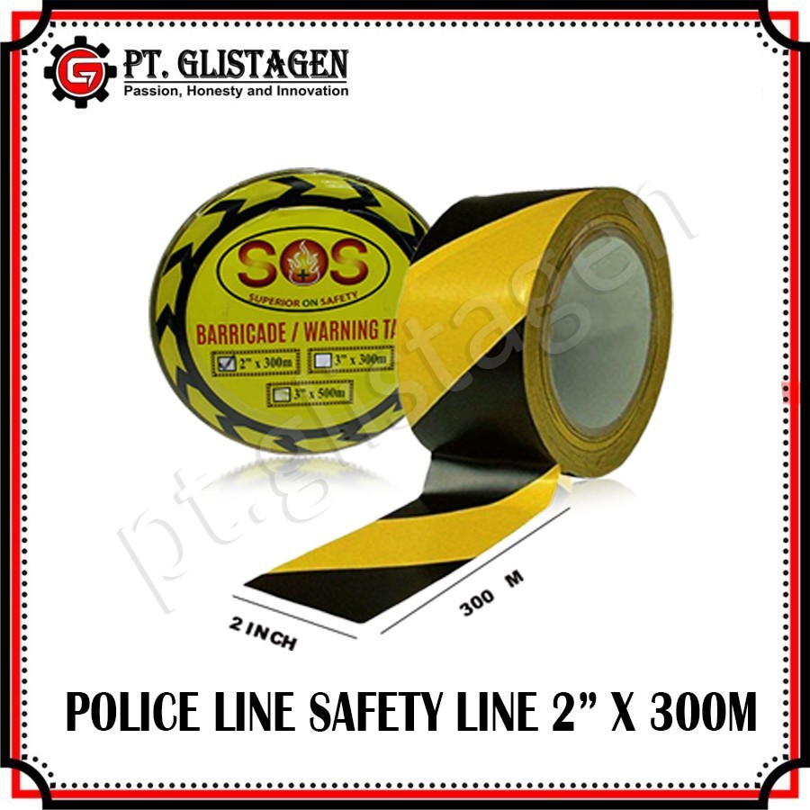 Jual SOS Police Line Garis Polisi 2" x 300 Meter Safety Line Barricade ...