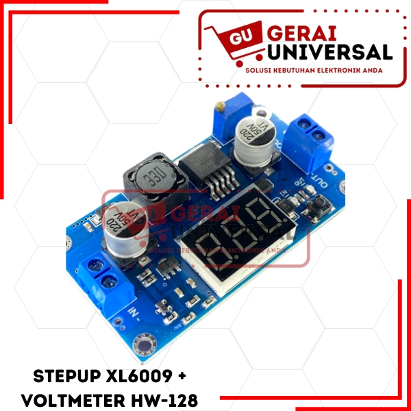 Jual Step Up XL6009 + Voltmeter StepUp Boost Converter HW-128 | Shopee Indonesia