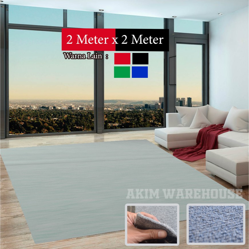 Jual Karpet Bludru Slur Polos 200 X 200 cm Alas Duduk Kamar, Karpet ...