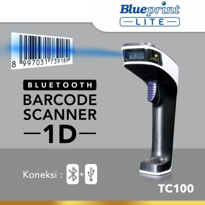 Jual Barcode Scanner Blueprint 1D Auto Scan USB+Bluetooth BP-TC100 ...
