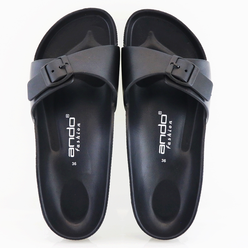 Jual NEW EDITION!! Ando Peony Hitam - Sandal Selop Slip On Wanita ...