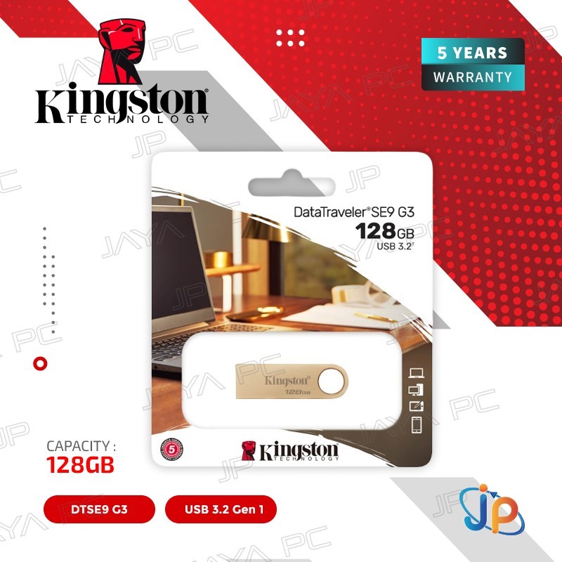 Jual FlashDisk Kingston DTSE9 G3 128GB - DataTraveler SE9 128 GB USB 3. ...