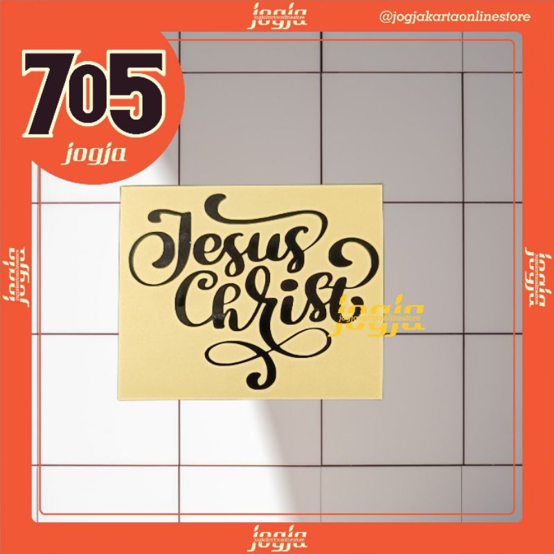 Jual Stiker Jesus Christ Cutting Stiker Rohani Yesus Kristus | Shopee ...