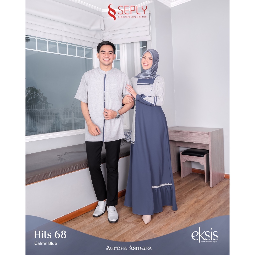 Jual Ethica Baju Sarimbit Couple Keluarga Kondangan 2024 Baju Couple HITS 68 Calmn Blue | Shopee ...