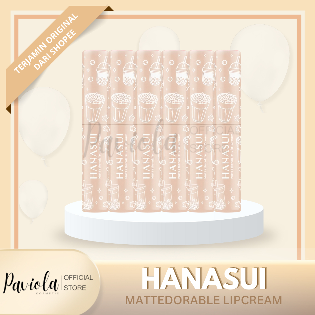Jual ⚡Paviola⚡ HANASUI MATTEDORABLE LIPCREAM - BOBA EDITION | Shopee ...