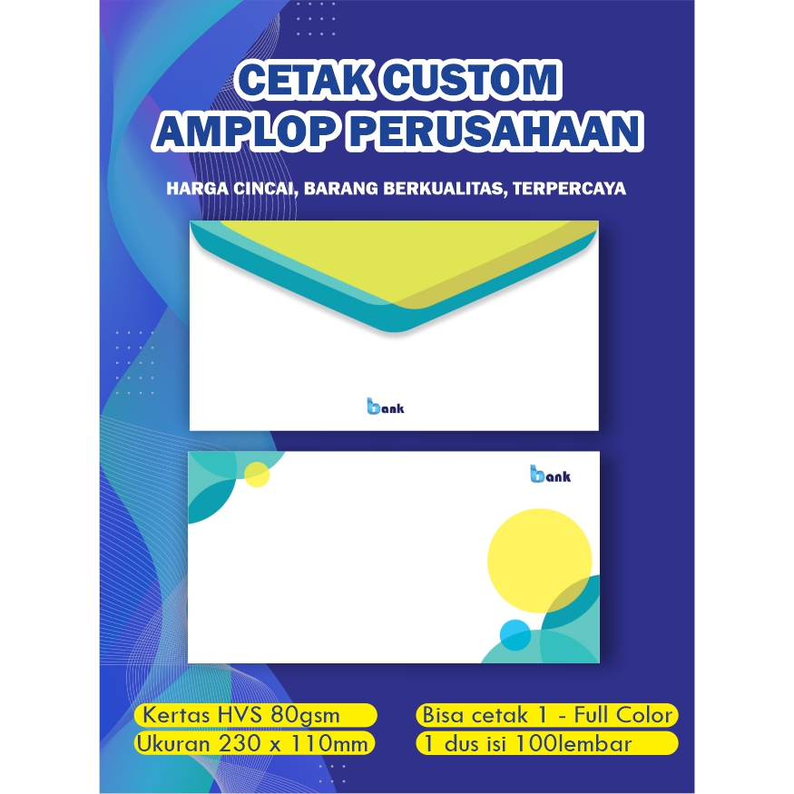 Jual CETAK CUSTOM AMPLOP PERUSAHAAN / INSTANSI / CUSTOM DESAIN FULL ...