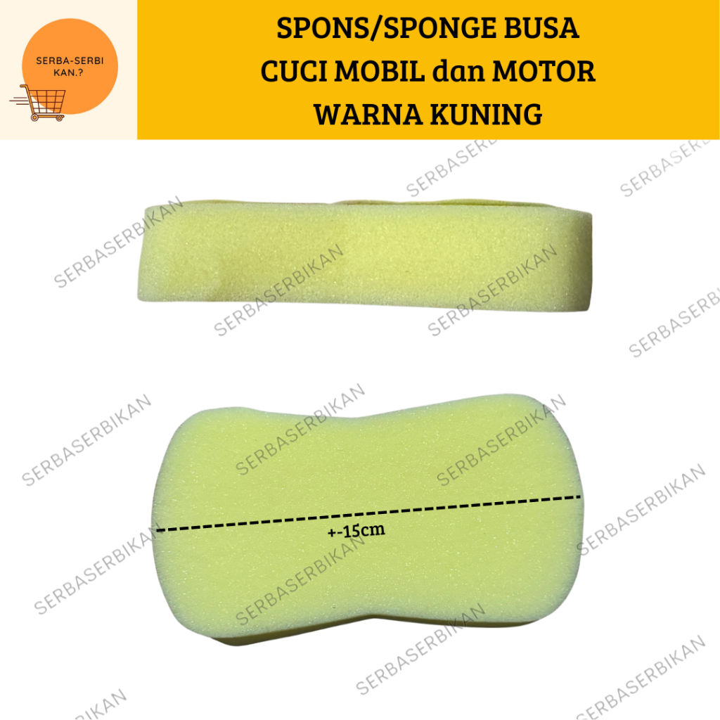 Jual SPON SPONGE CUCI MOTOR MOBIL SPONS KUNING CAR WASH | Shopee Indonesia