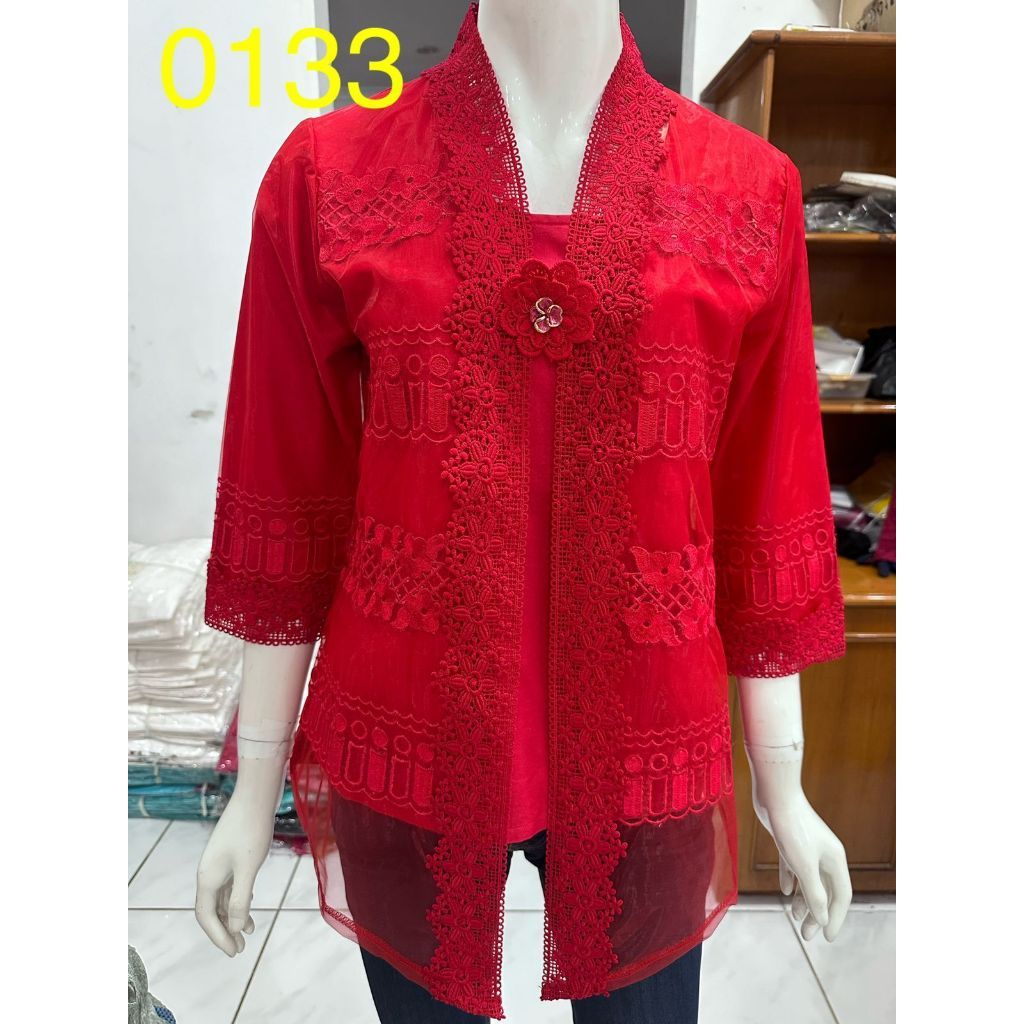 Jual 1481 1370 kebaya full brukat depan alexuez premium/kebaya rompi ...