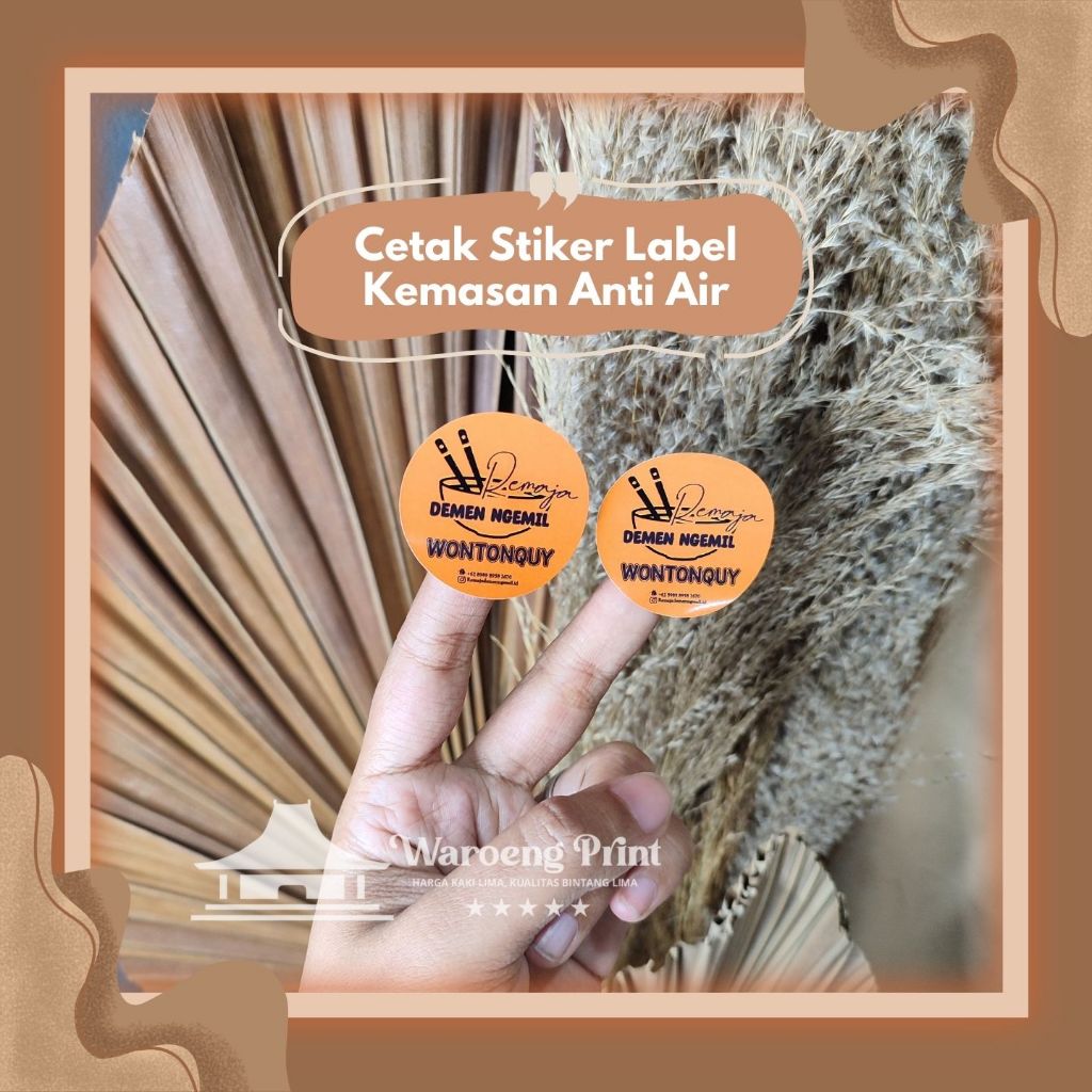 Jual STIKER LEBEL KEMASAN ANTI AIR | STIKER WATERPROOF | STIKER VYNIL ...