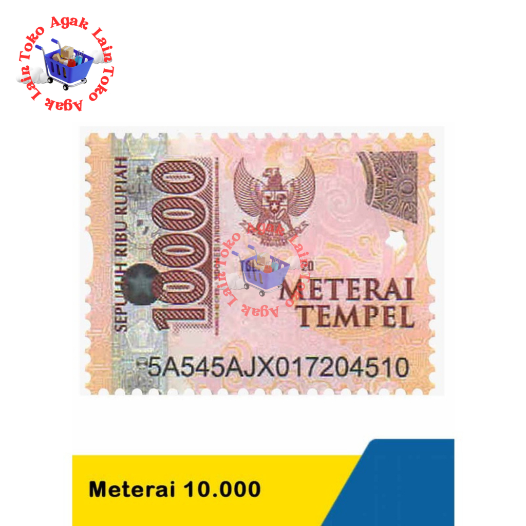 Jual Meterai Tempel 10000 / Meterai 10.000 / Matrai 10rb / 10ribu/ 10k | Shopee Indonesia