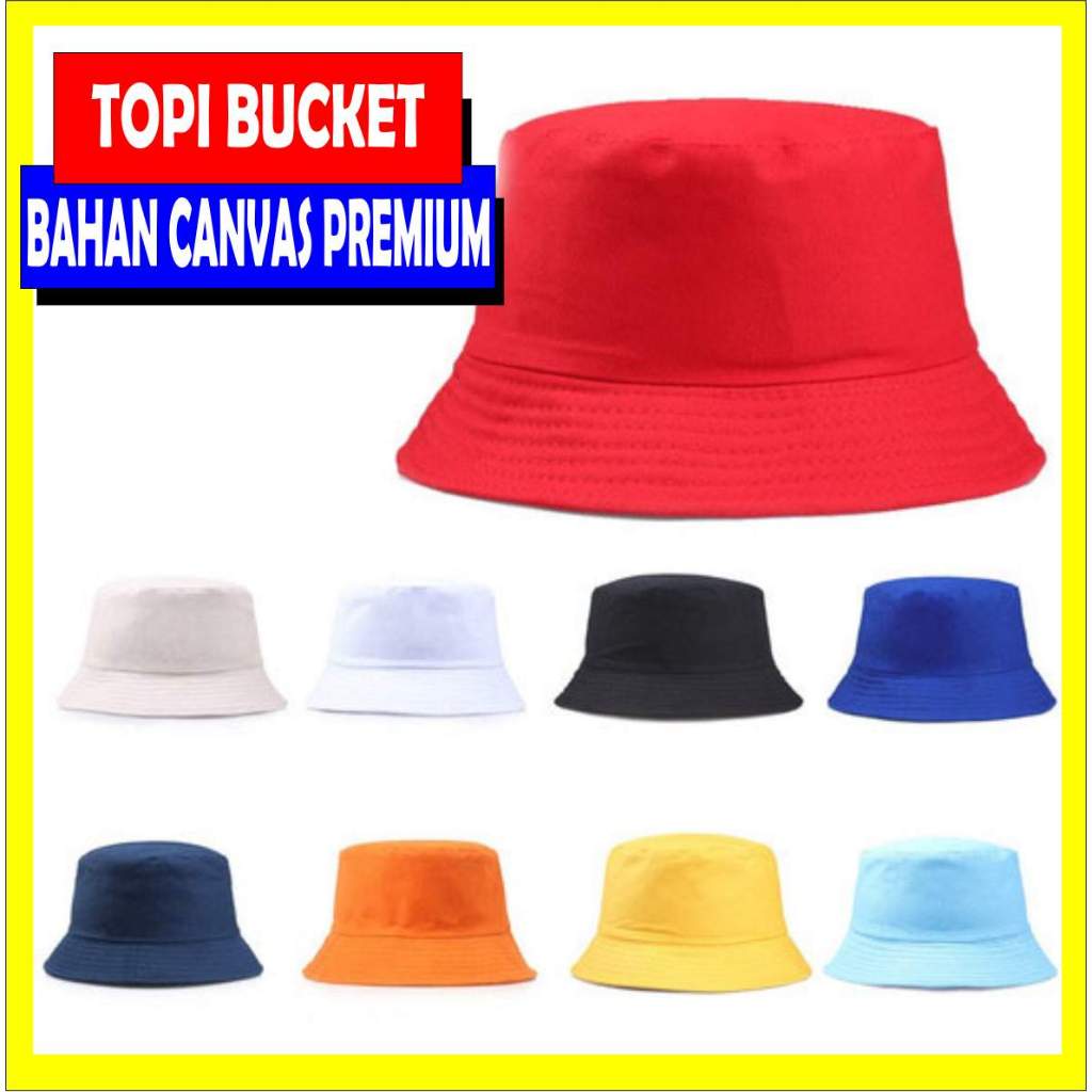 Jual PROMO!! Topi BUCKET HAT Topi Distro Pria Topi Polos BUCKET Topi ...