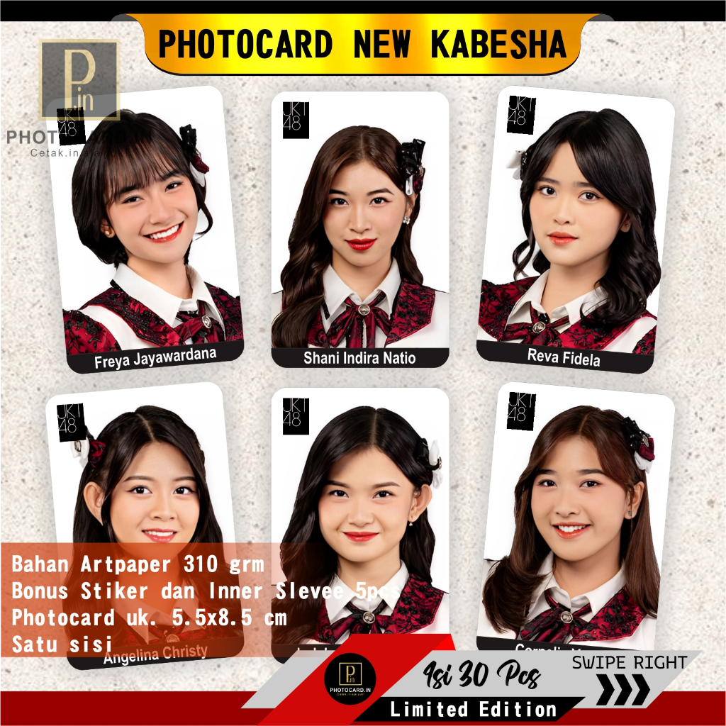 Jual Photocard JKT48 New Kabesha isi 30 pcs (Free Stiker dan Inner Slevee 5pcs) Unofficial ...