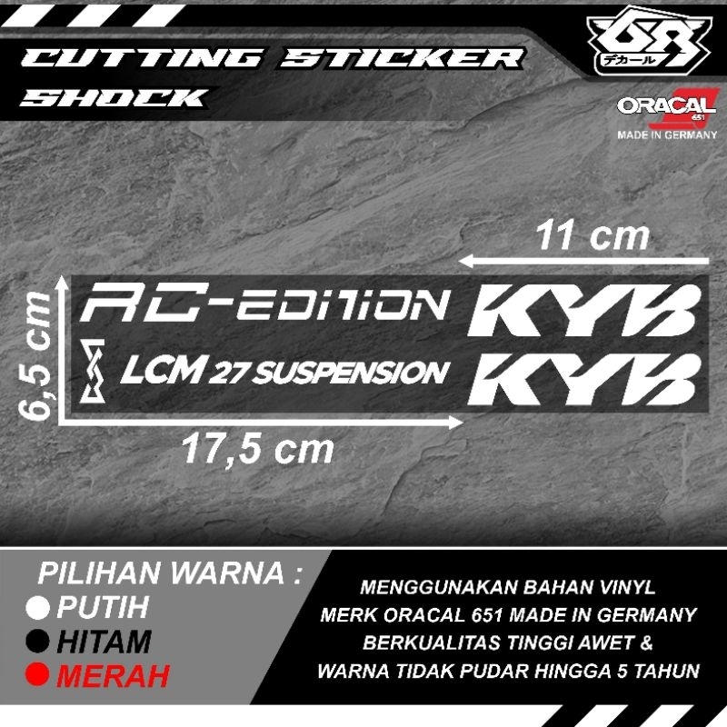 Jual stiker cutting sticker motor setiker paket shock depan racing ...