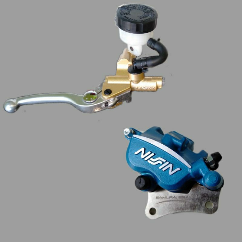 Jual Paket Master Rem Axial 13mm dan Kaliper 2 Piston Nissin Samurai Brake | Shopee Indonesia