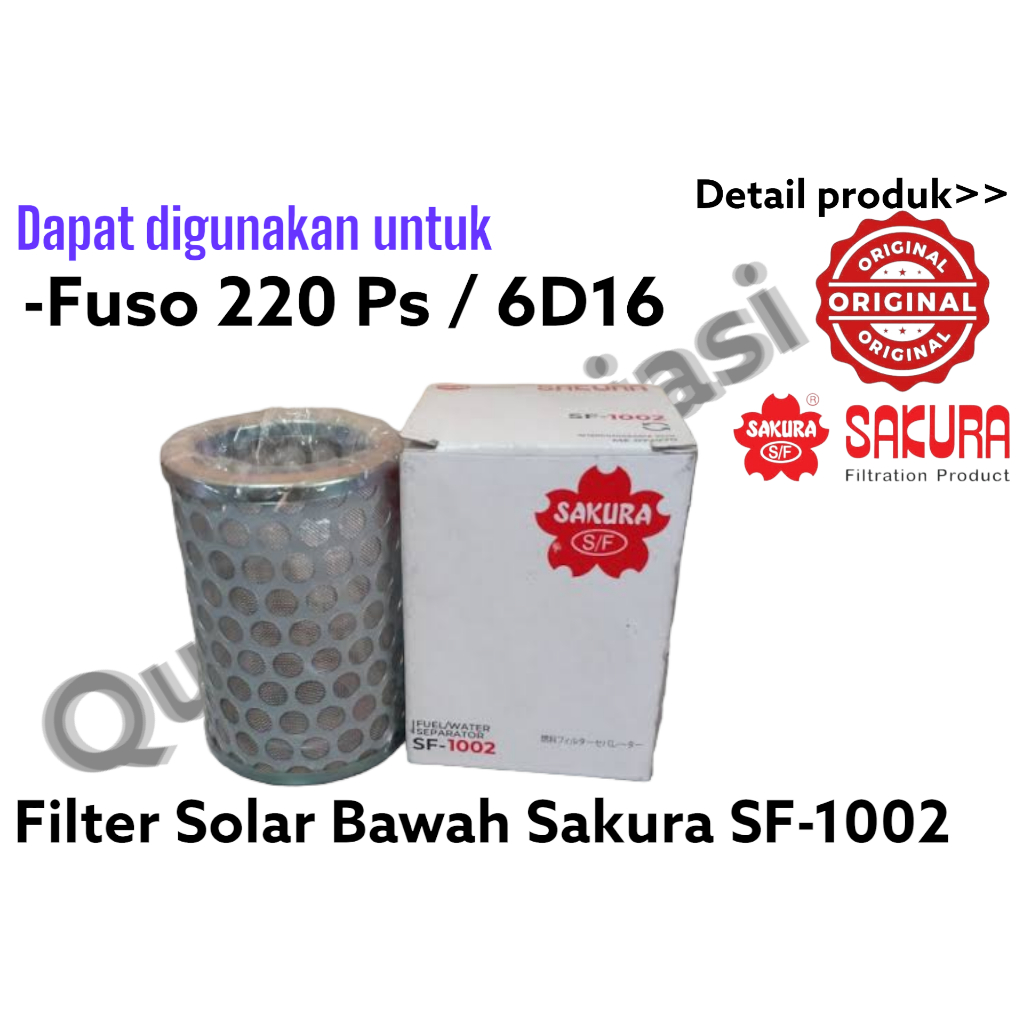 Jual FILTER SOLAR BAWAH FUSO 220 PS / 6D15 SAKURA SF-1002 | Shopee ...