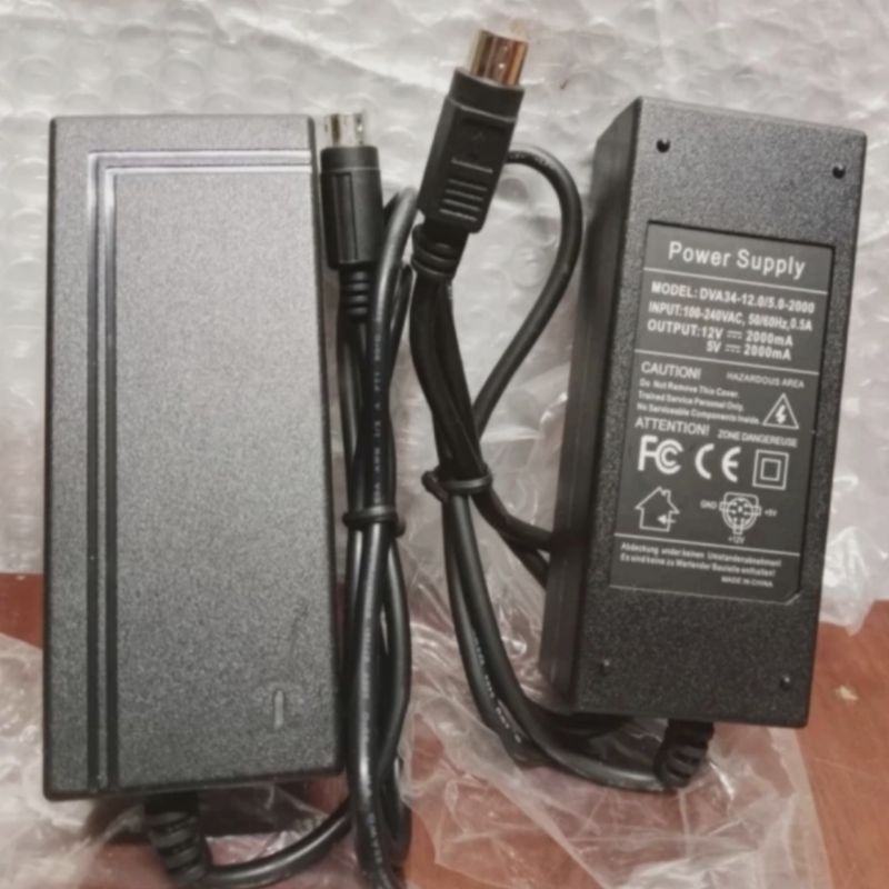 Jual Power Supply adapter doubel Volts 12Vdc 2000mA dan 5Vdc 2000mA ...