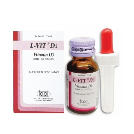 Jual L-Vit D3 Drops Vitamin D3 400 IU Drops - Vitamin D3 Bayi & Anak ...