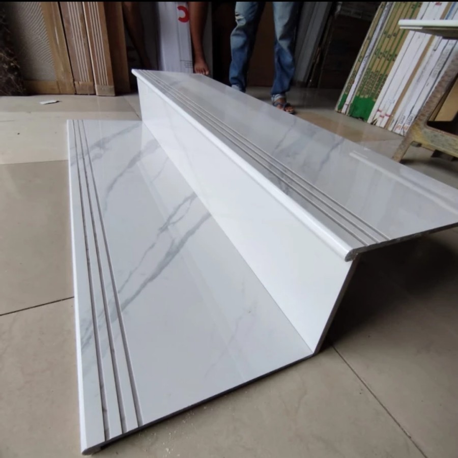 Jual granit keramik tangga double bevel 30x90 / 30x120 riques custom ...