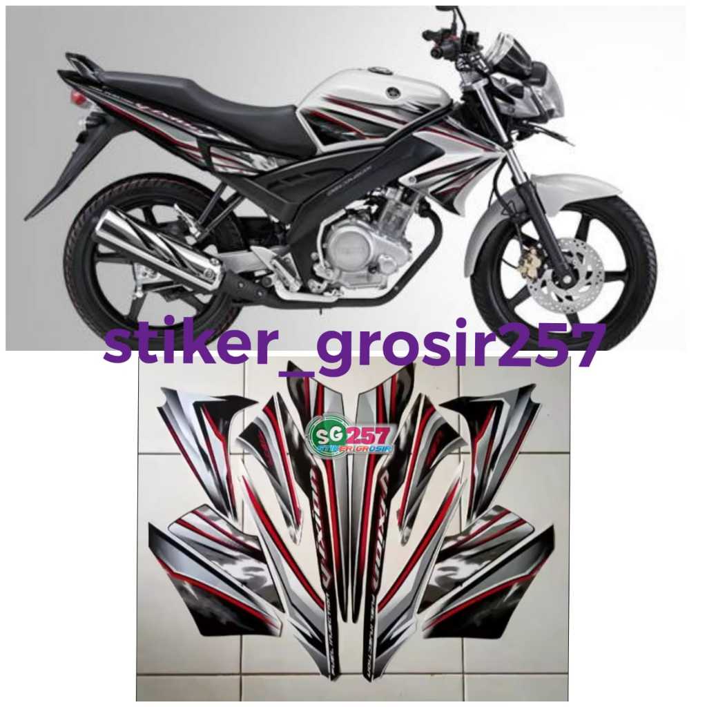 Jual STIKER STRIPING LIS BODY VIXION OLD 2012 PUTIH HITAM STANDAR ...