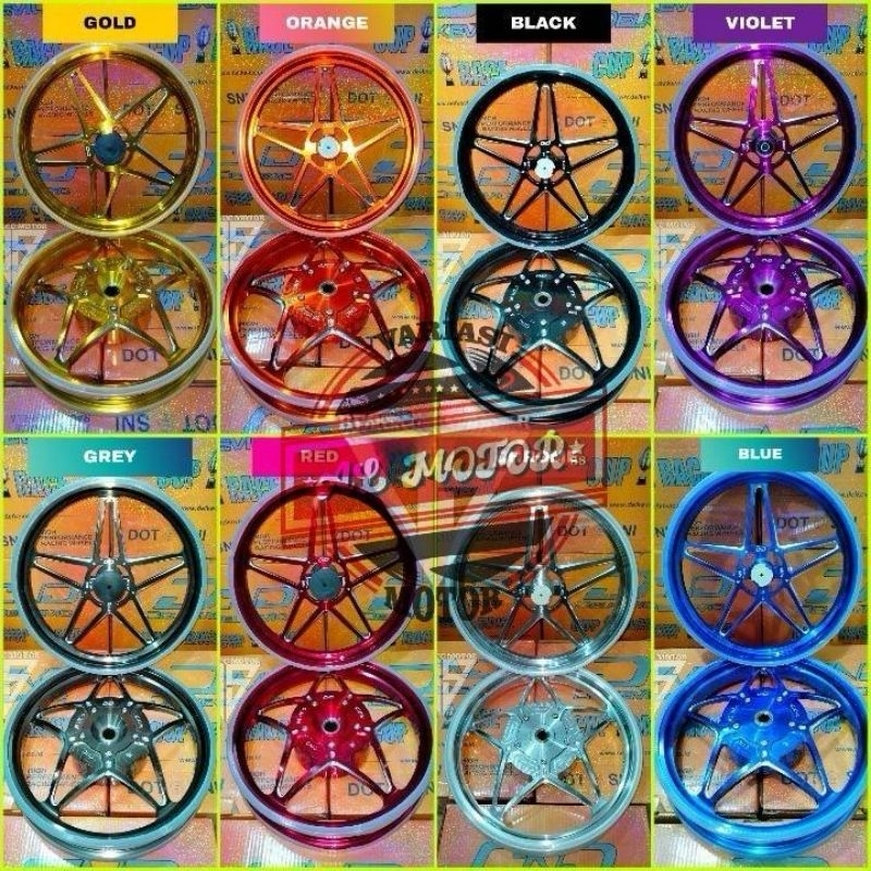 Jual VELG PELAK DELKEVIC DND model X1 Vario 110 vario 125-150 Beat MIO ...