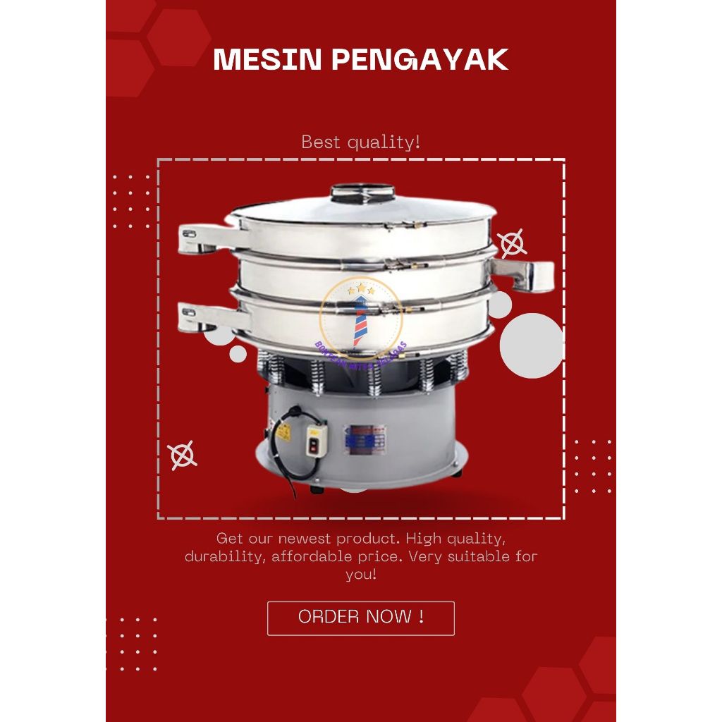Jual Mesin Pengayak tepung - Mesin Electric Vibro Separator | Shopee ...