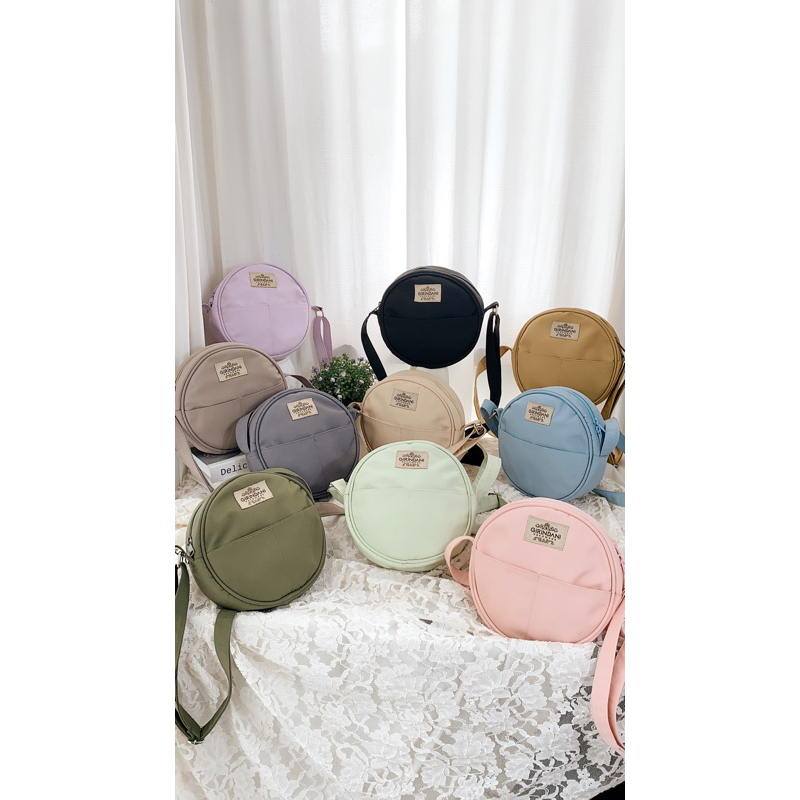 Jual MACARON BAG || tas bulat || round bag || tas slempang || tas ...