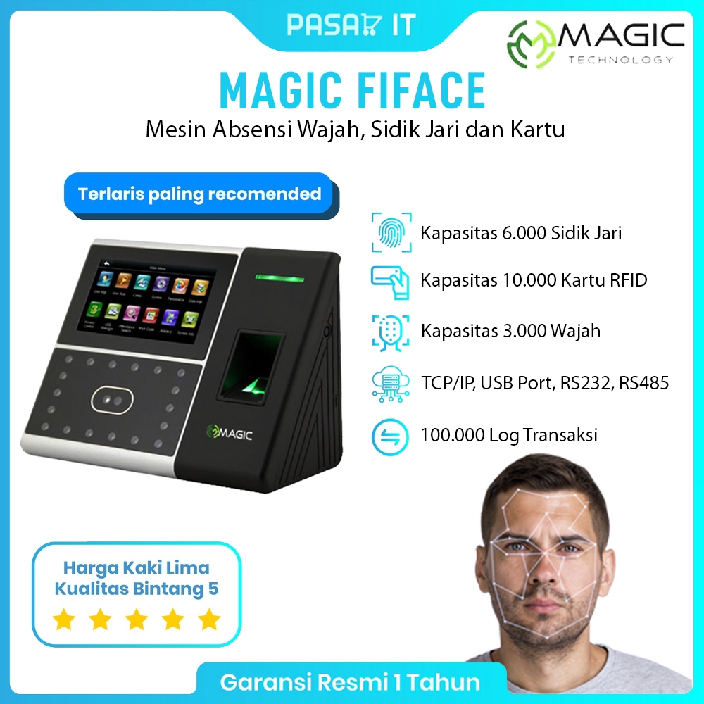 Jual Mesin Absen Magic Fiface | Mesin Absensi Wajah | Absen Fingerprint ...